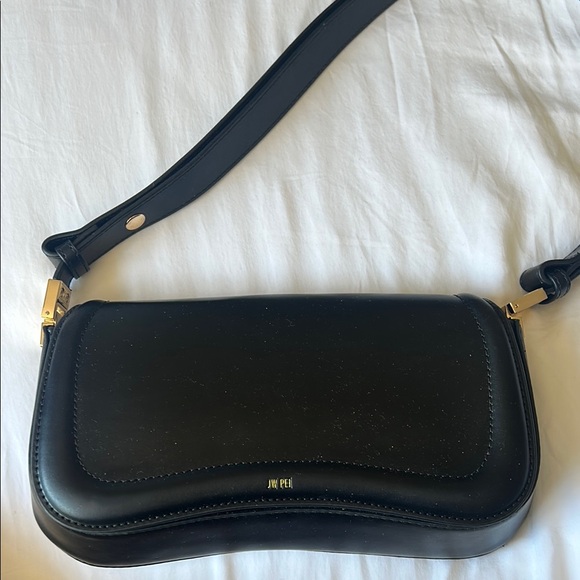 JW PEI | Bags | Jw Pei Black Minimalist Shoulder Bag With Gold Hardware ...